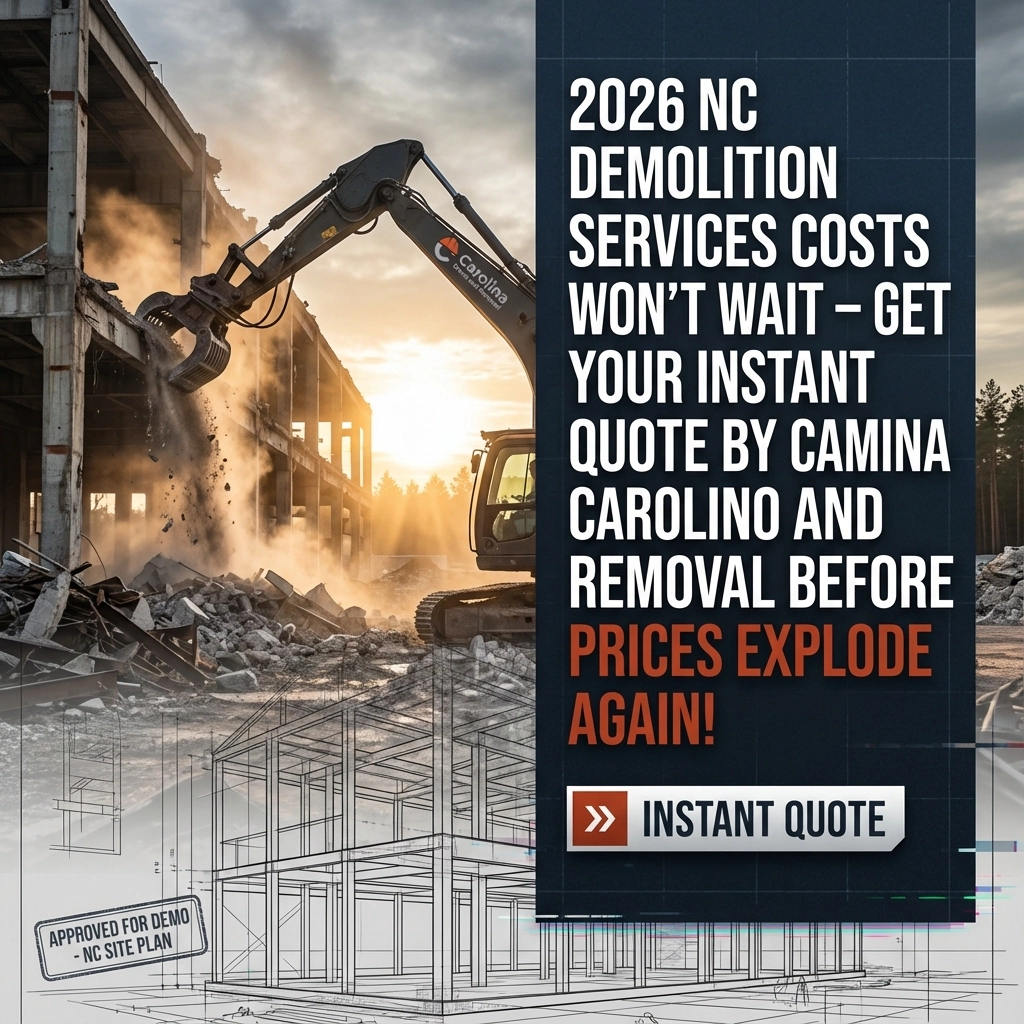 Demolition Cost Per Square Foot in NC 2026 | Real vs Fake